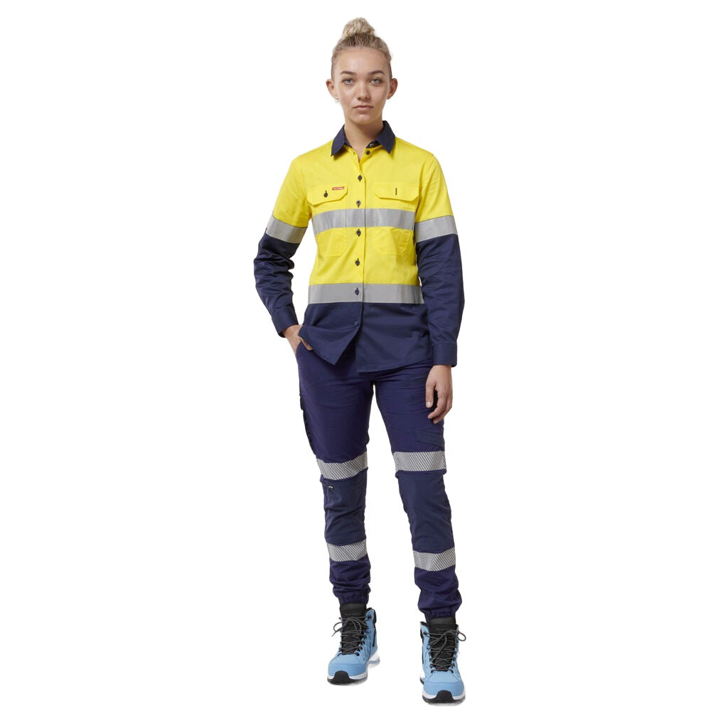 Hard Yakka Women’s Raptor Cuff Pant With Tape (Y08411) – Budget Workwear